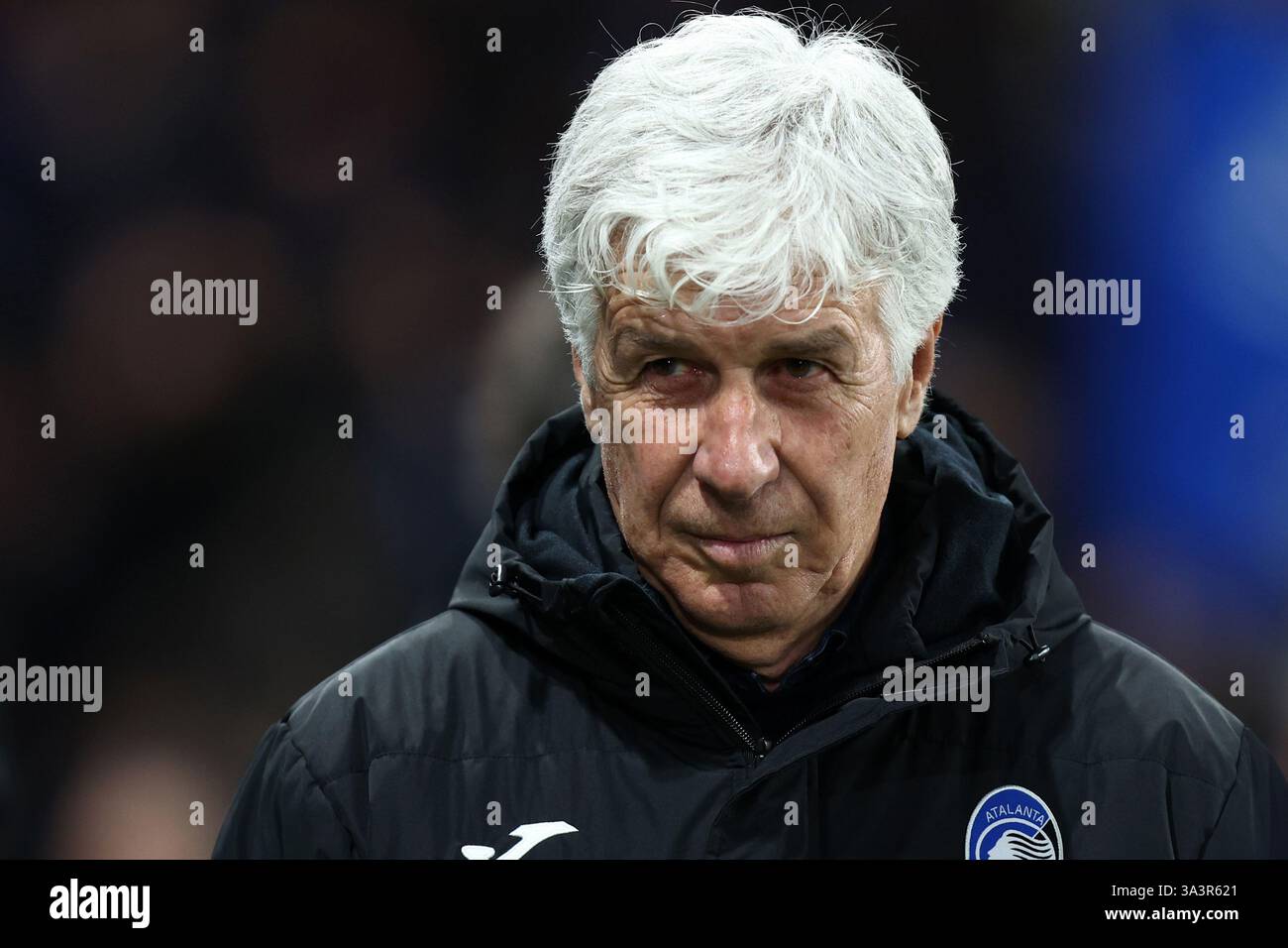 Gianpiero Gasperini, head coach of Atalanta Bc, looks on during the ...