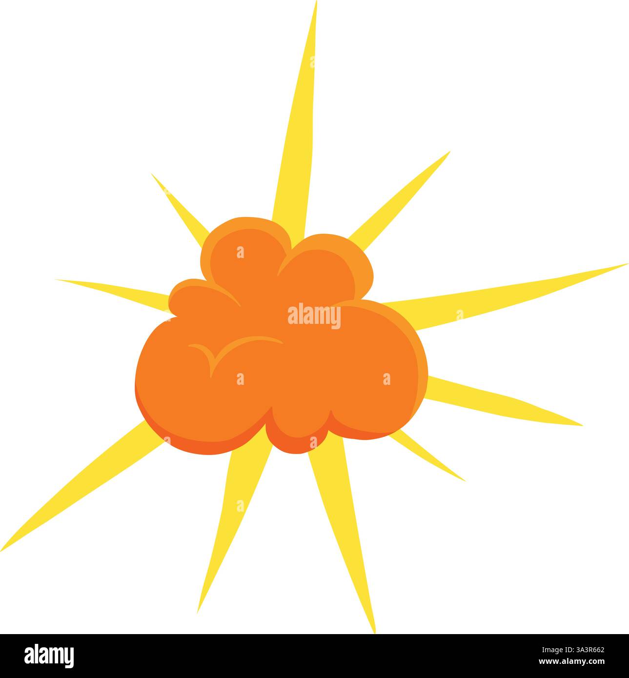 Cartoon motion explosion. Animated explosion shot, explode fire frames ...