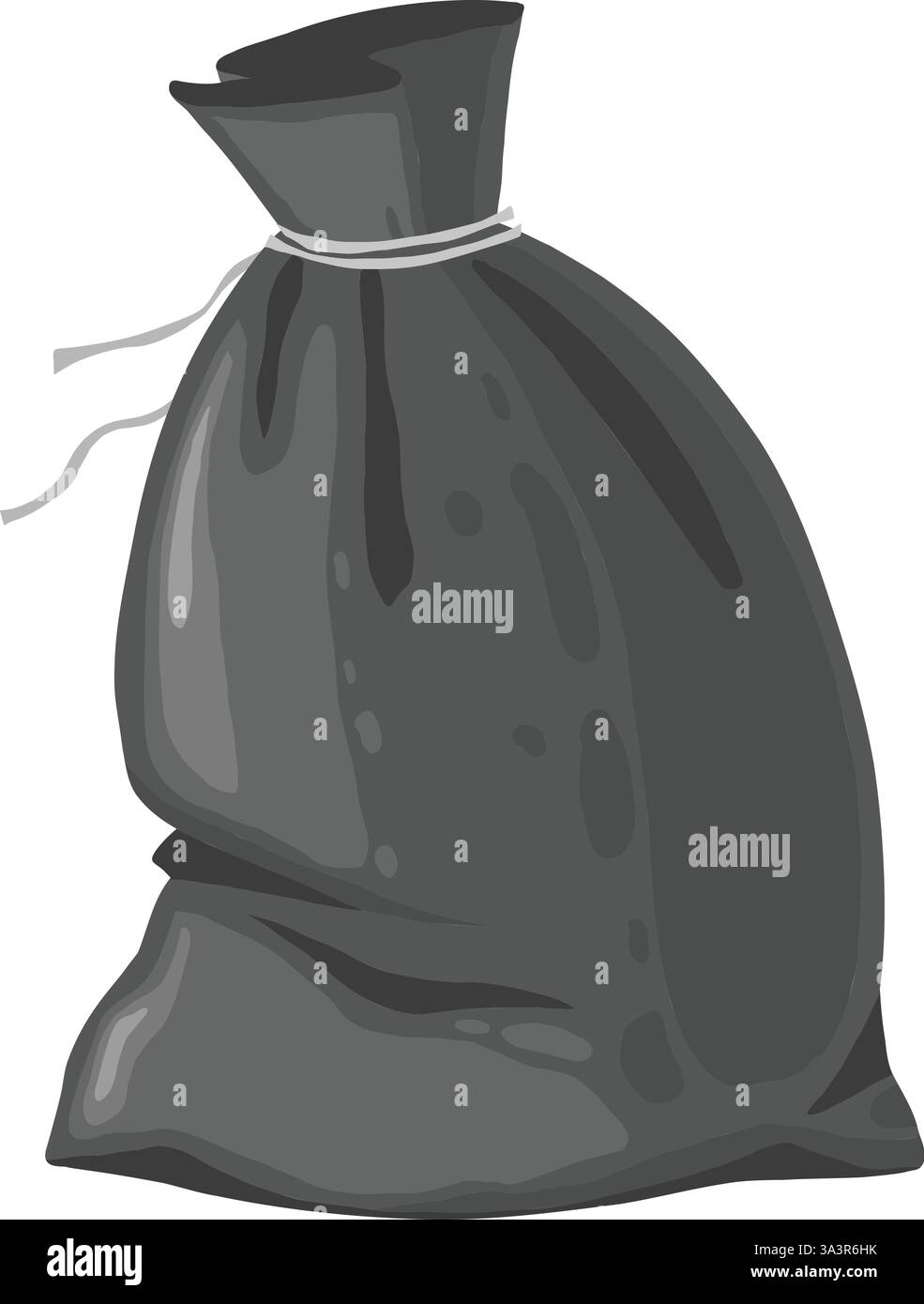 City trash bag. Rotting garbage in waste bag or street dustbins, full ...