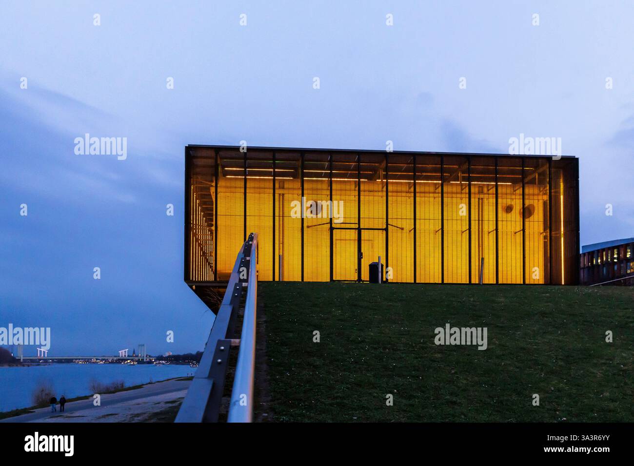 flood pumping station on the river Rhine in the district Bayenthal ...