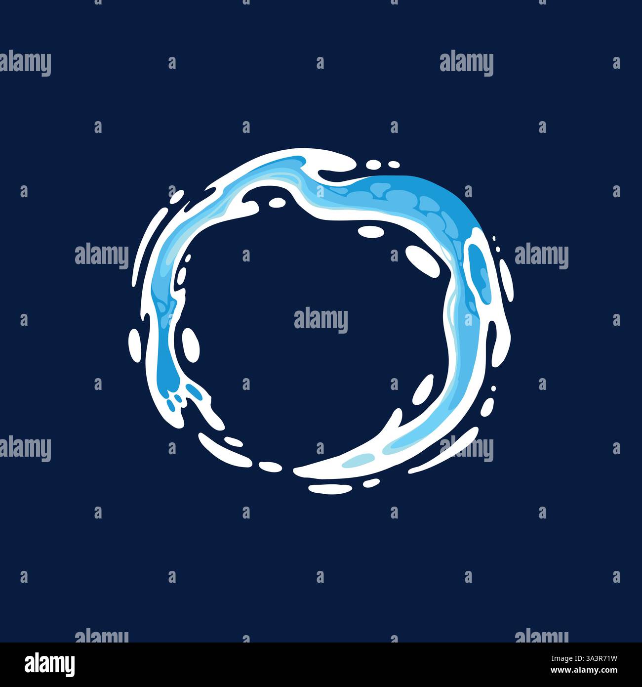 Aqua water splash. Liquid water drops, blue transparent splashes, water ...