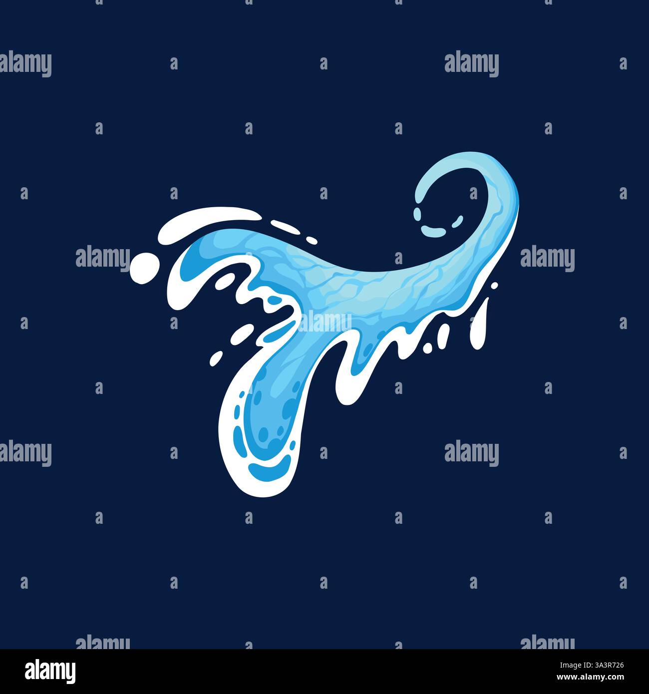 Aqua water splash. Liquid water drops, blue transparent splashes, water ...