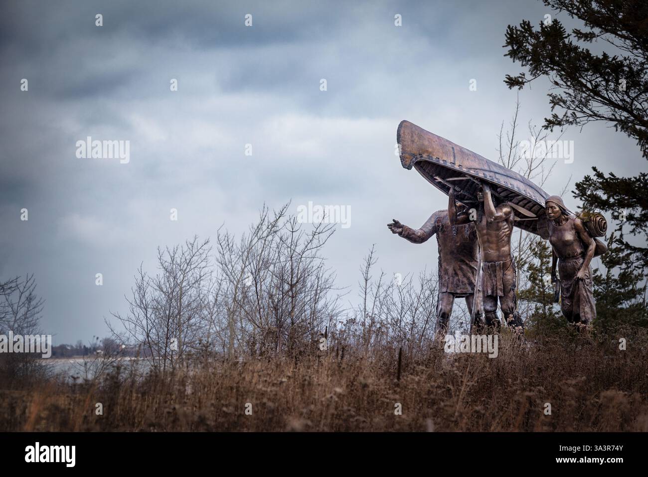 A statue, by sculptor R.T. Wallen, called Spirit of the Rivers is ...