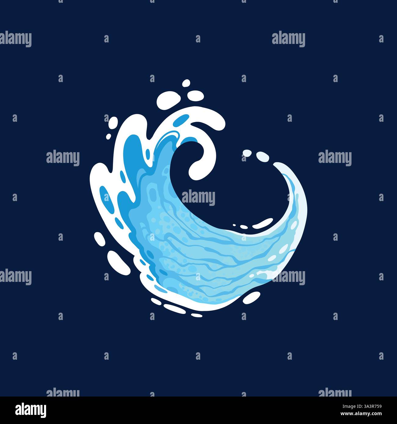 Aqua water splash. Liquid water drops, blue transparent splashes, water ...