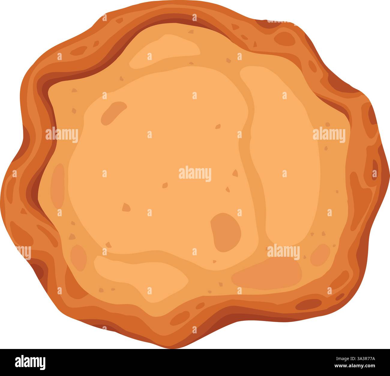 Pizza dough base ingredient isolated on white. Vector cartoon ...