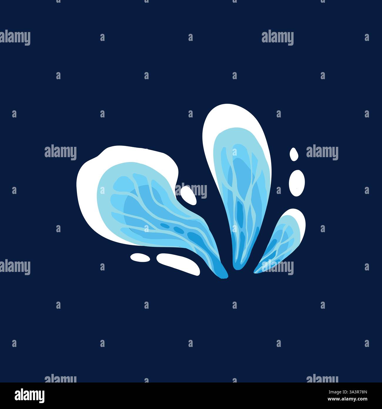 Aqua water splash. Liquid water drops, blue transparent splashes, water ...