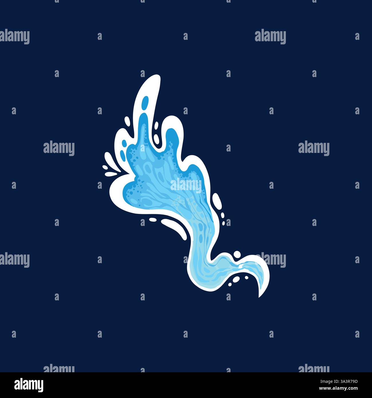 Aqua water splash. Liquid water drops, blue transparent splashes, water ...