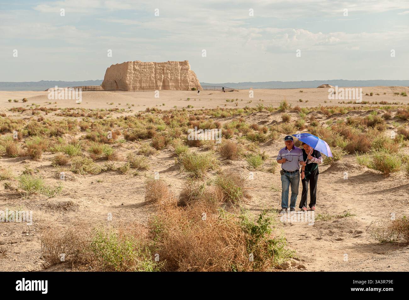 The small Fangpan castle at Yumenguan or Jade Gate. This gate was the ...