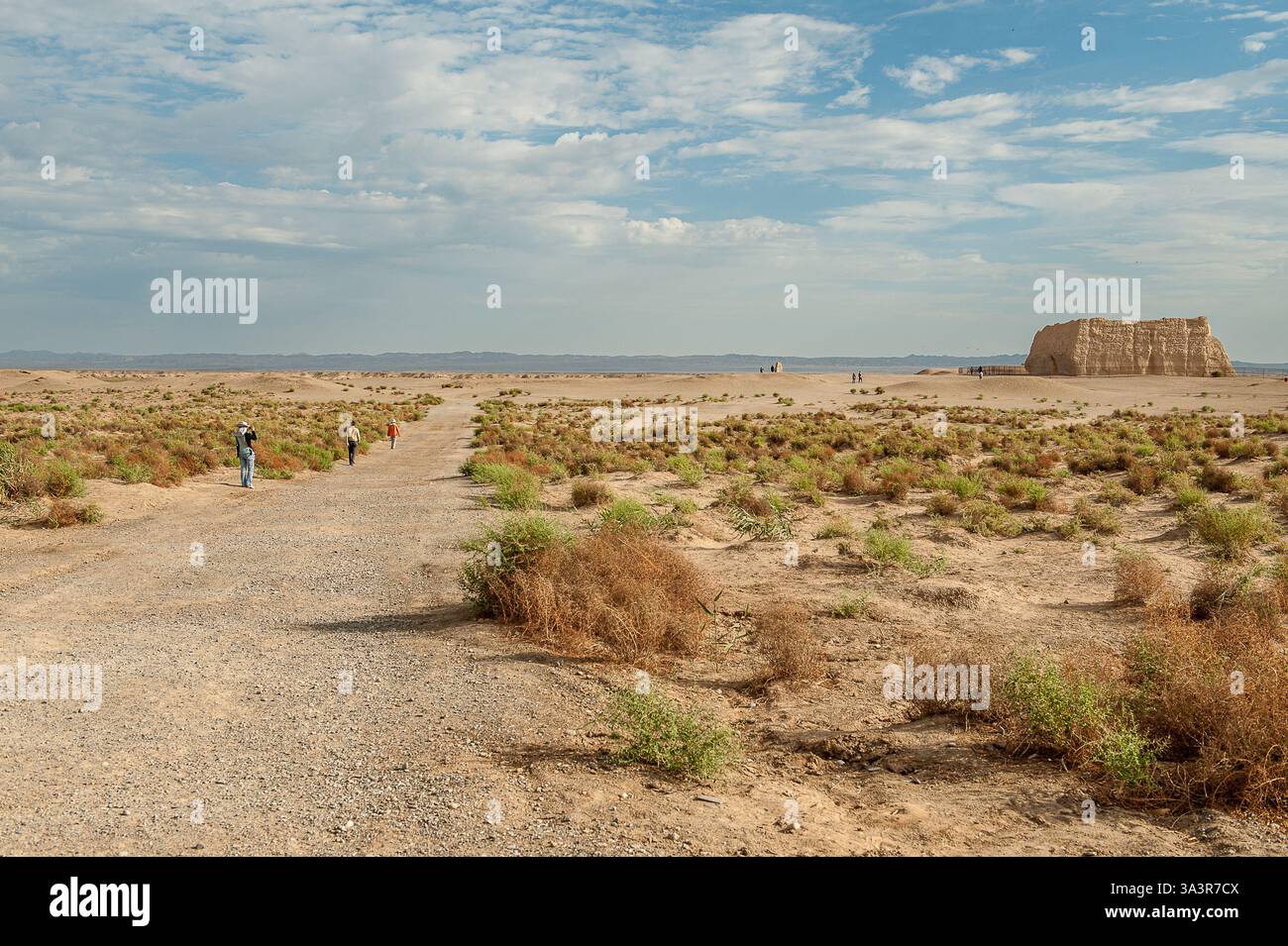 The small Fangpan castle at Yumenguan or Jade Gate. This gate was the ...