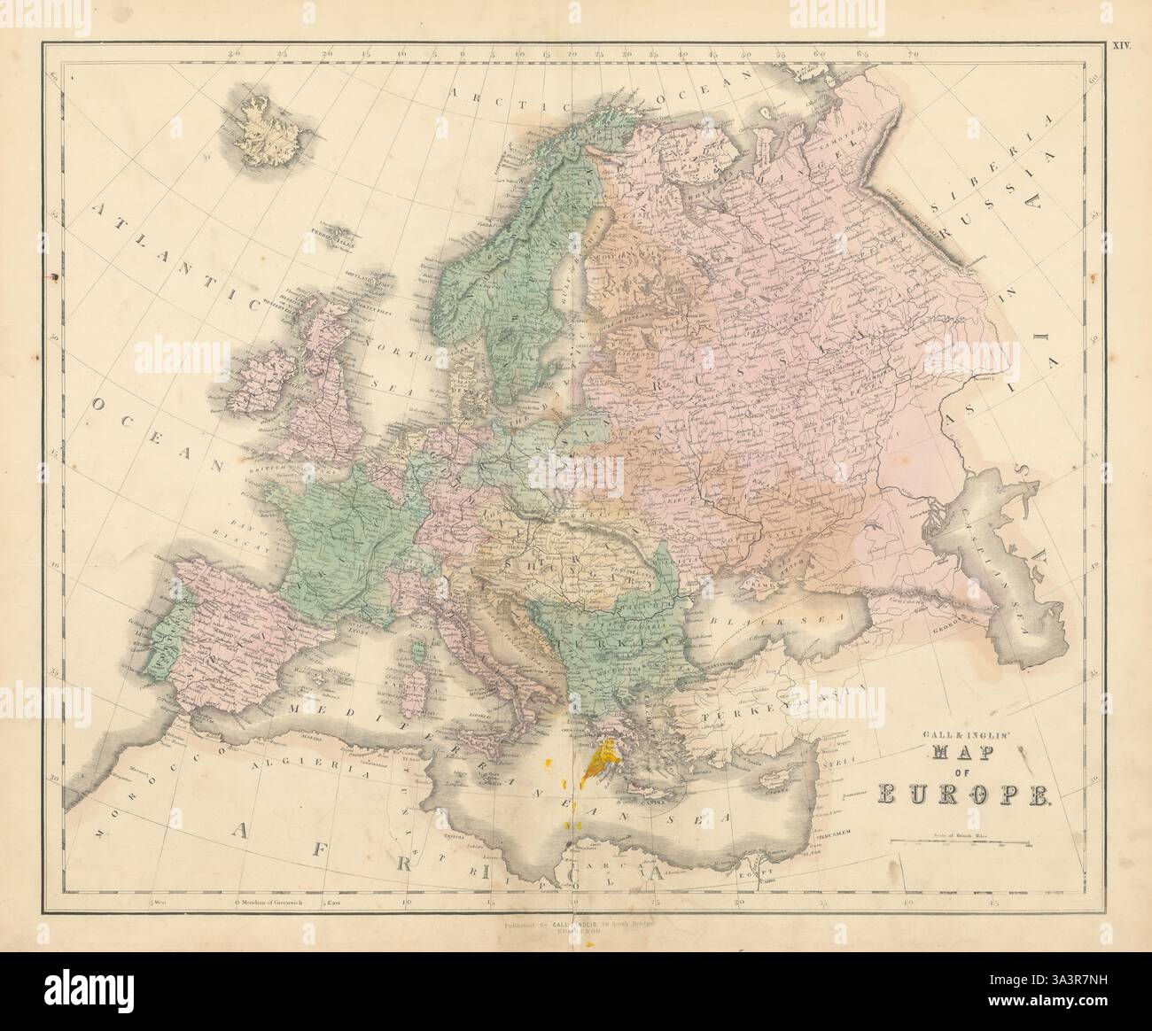 1850 europe map hi-res stock photography and images - Alamy