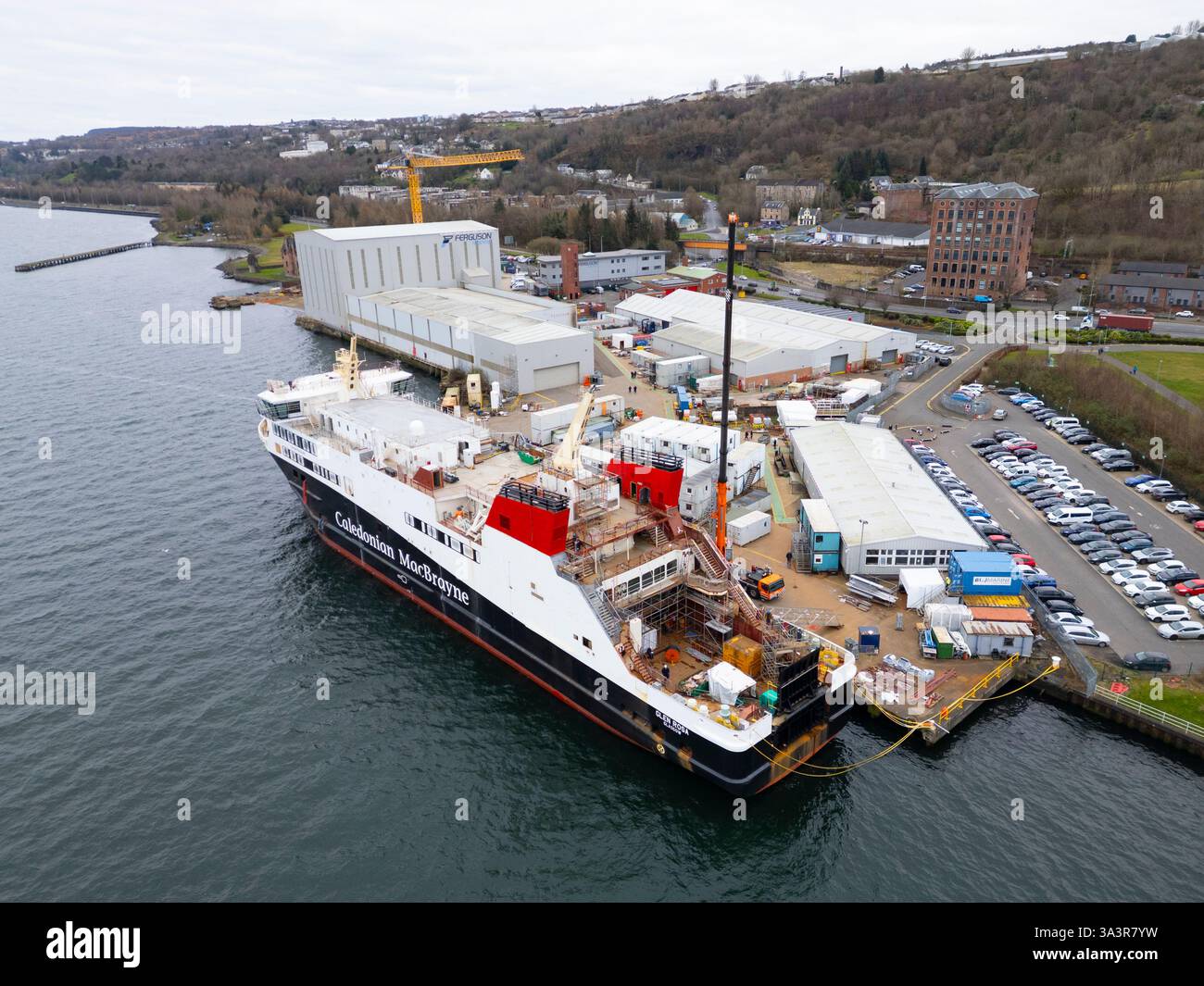 Port Glasgow, Scotland, UK. 17th March 2025. Aerial views of Ferguson ...
