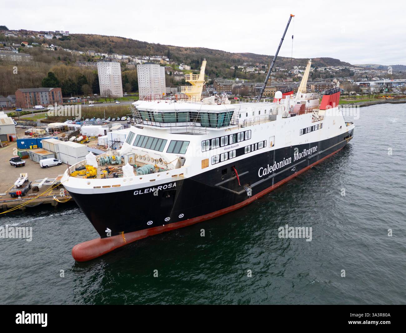 Port Glasgow, Scotland, UK. 17th March 2025. Aerial views of Ferguson ...