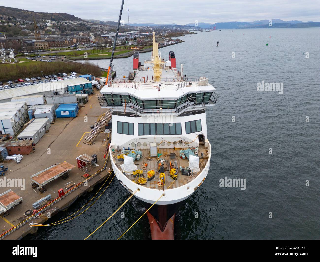 Port Glasgow, Scotland, UK. 17th March 2025. Aerial views of Ferguson ...