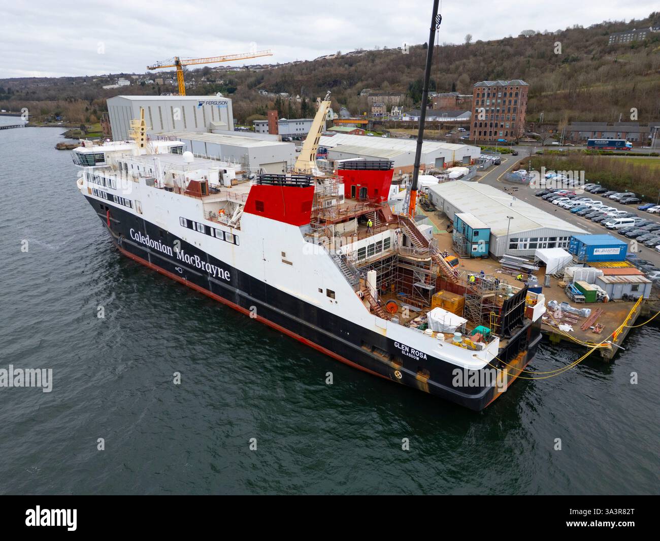 Port Glasgow, Scotland, UK. 17th March 2025. Aerial views of Ferguson ...