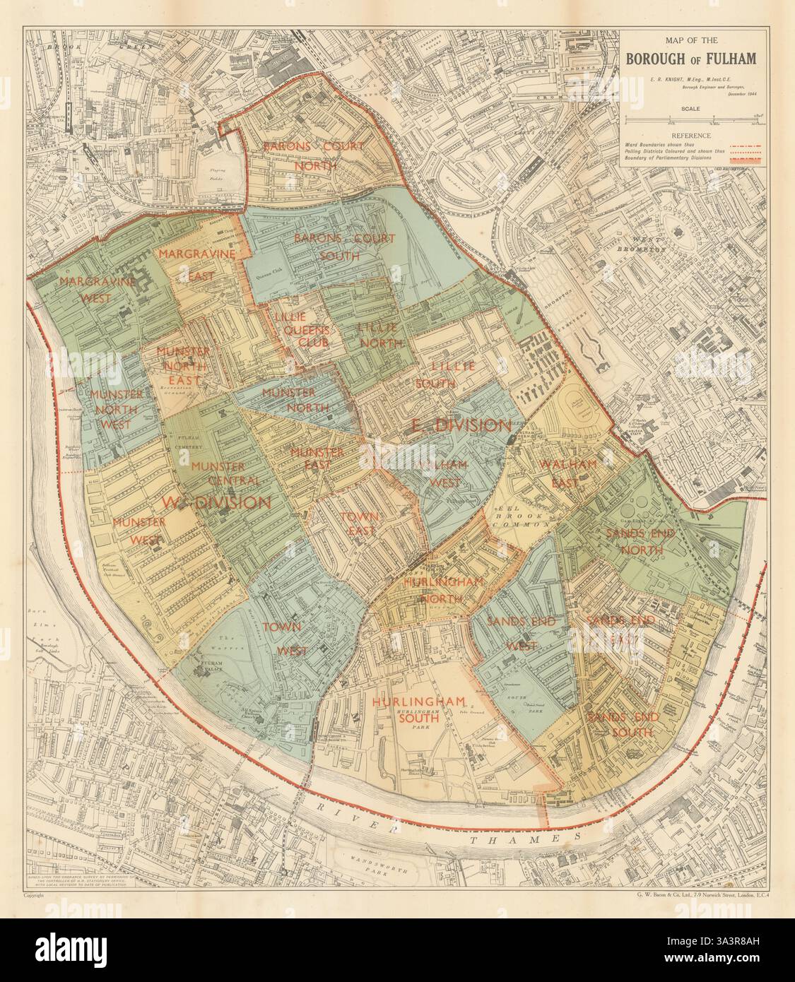 Hammersmith and fulham borough map hi-res stock photography and images ...
