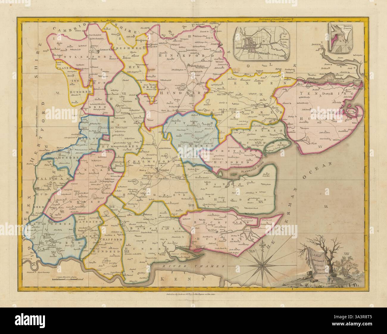 A Map of the County of Essex from an Actual Survey by Chapman & André ...