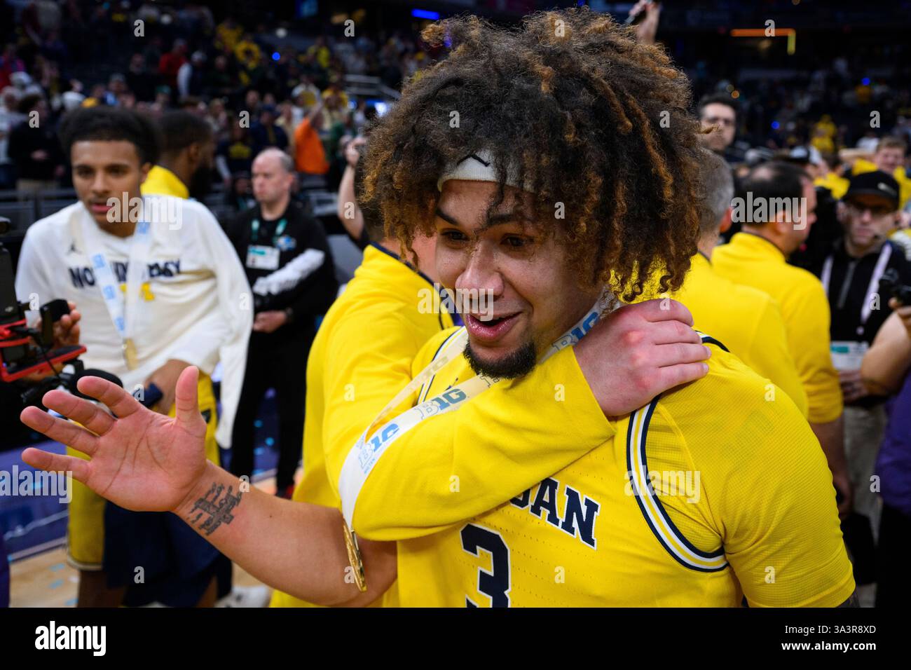 INDIANAPOLIS, IN - MARCH 16: Michigan Wolverines guard Tre Donaldson (3 ...