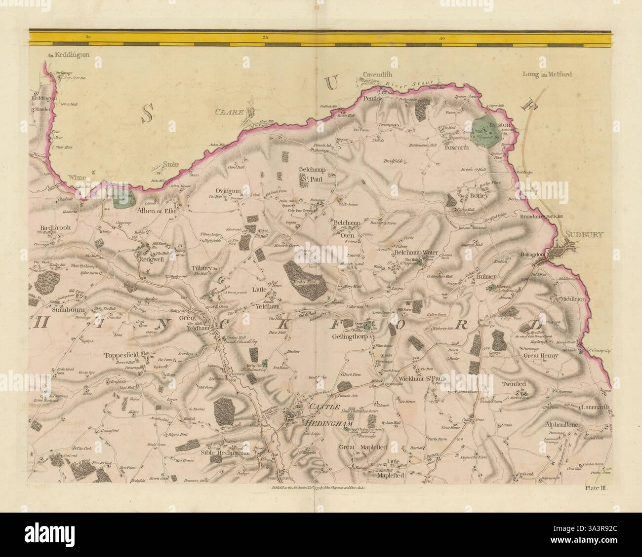 Essex N #3 Castle/Sible Hedingham Great Yeldham Belchamp. Chapman/André ...