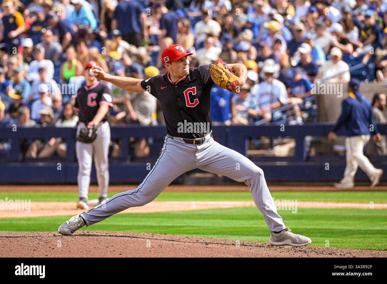 Cleveland Guardians pitcher Cade Smith (36) throws against the ...