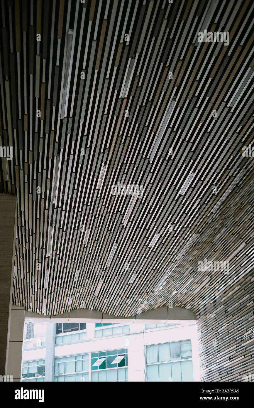 An intriguing architectural detail showcasing a modern ceiling design ...