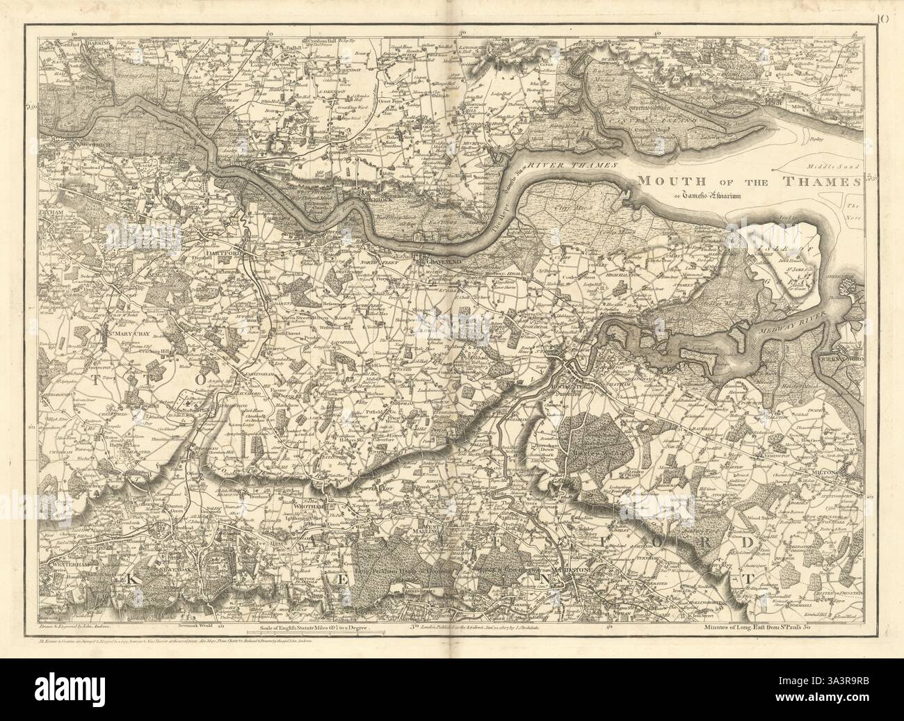 Dartford and gravesend thames map hi-res stock photography and images ...