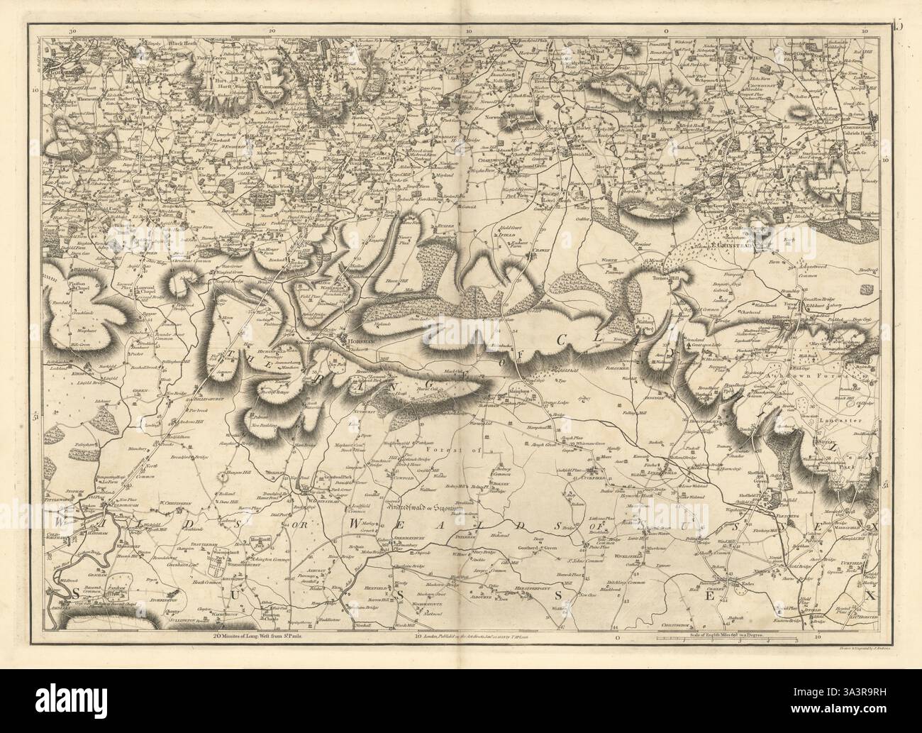 High Weald. Sussex Surrey Horsham Crawley Godalming #15 Andrews/Dury ...