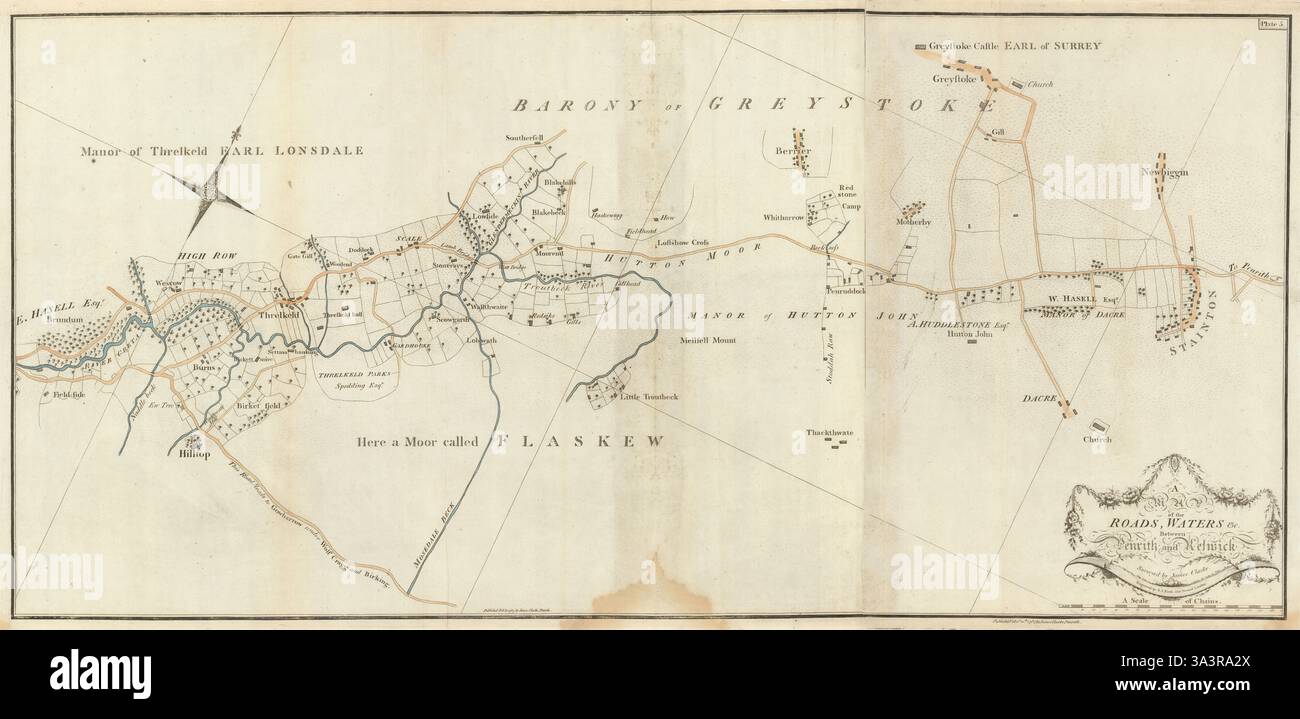 A map of the Roads, Waters, &c. between Penrith and Keswick by James ...