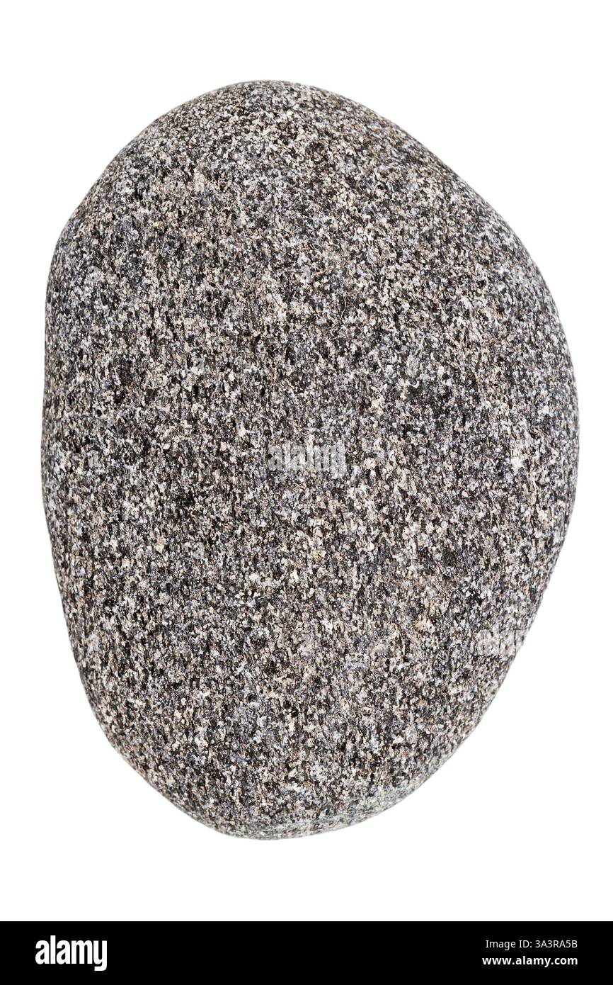 Top view of single black pebble isolated on white background Stock ...