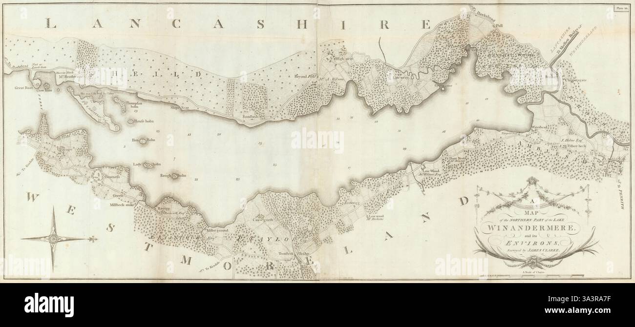 The Northern Part of the Lake Winandermere… by James Clarke. Windermere ...