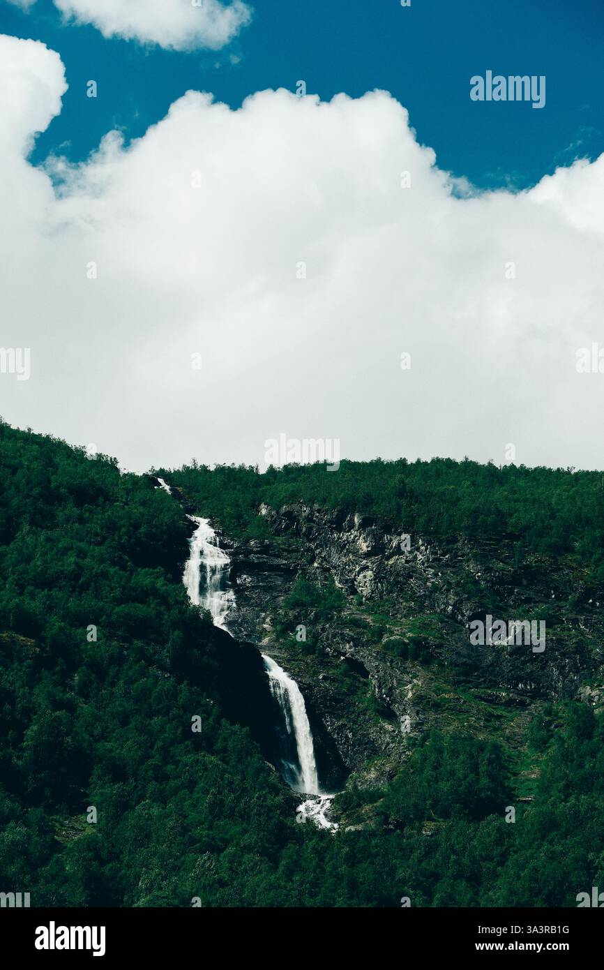 A stream running down the hillside of the Utladalen Valley landscape ...
