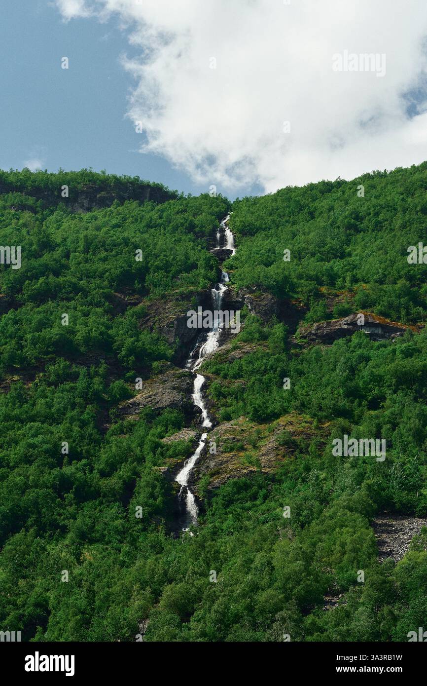 A stream running down the hillside of the Utladalen Valley landscape ...