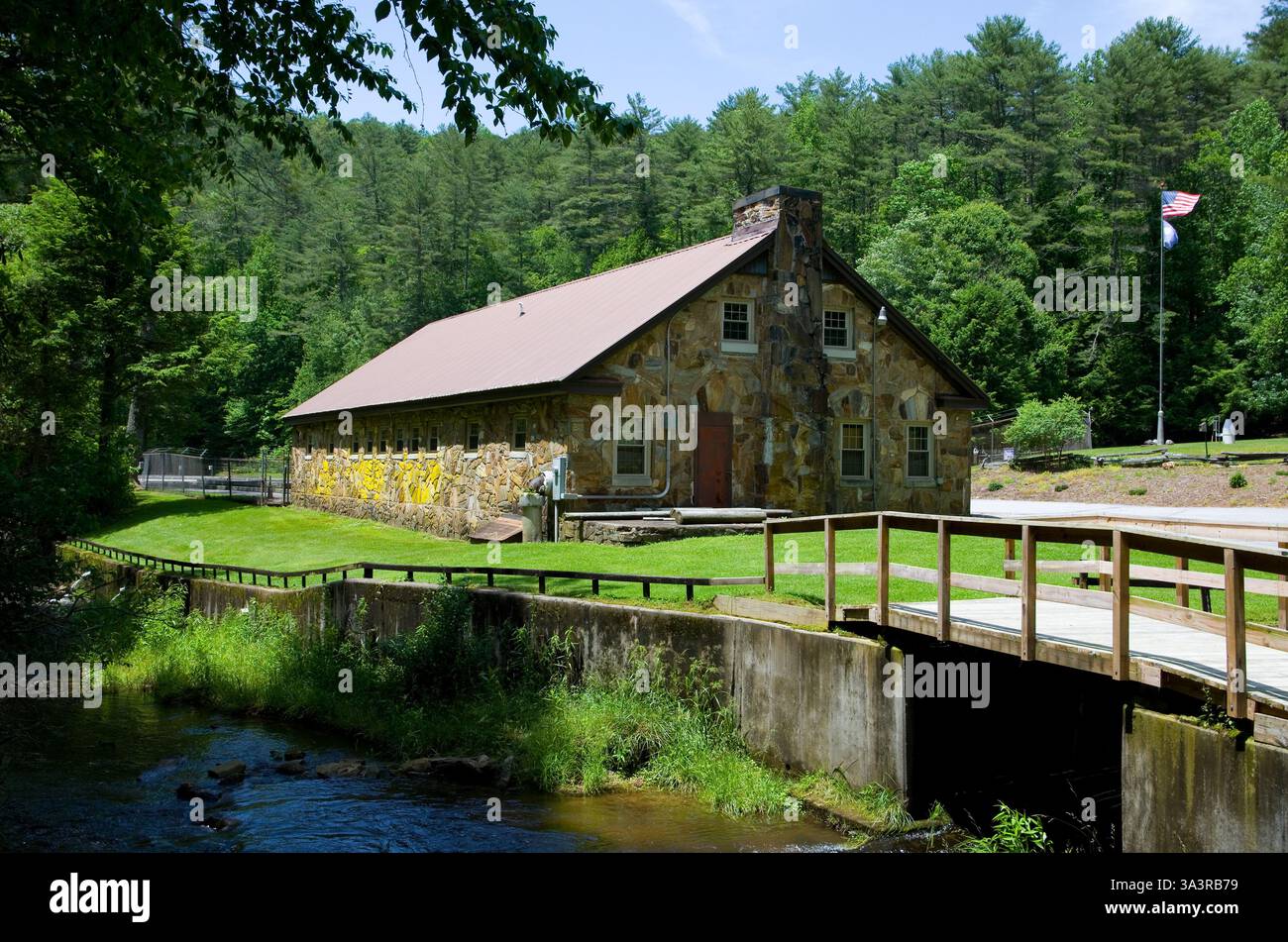 Front Building and River Walhalla State Fish Hatchery South Carolina ...