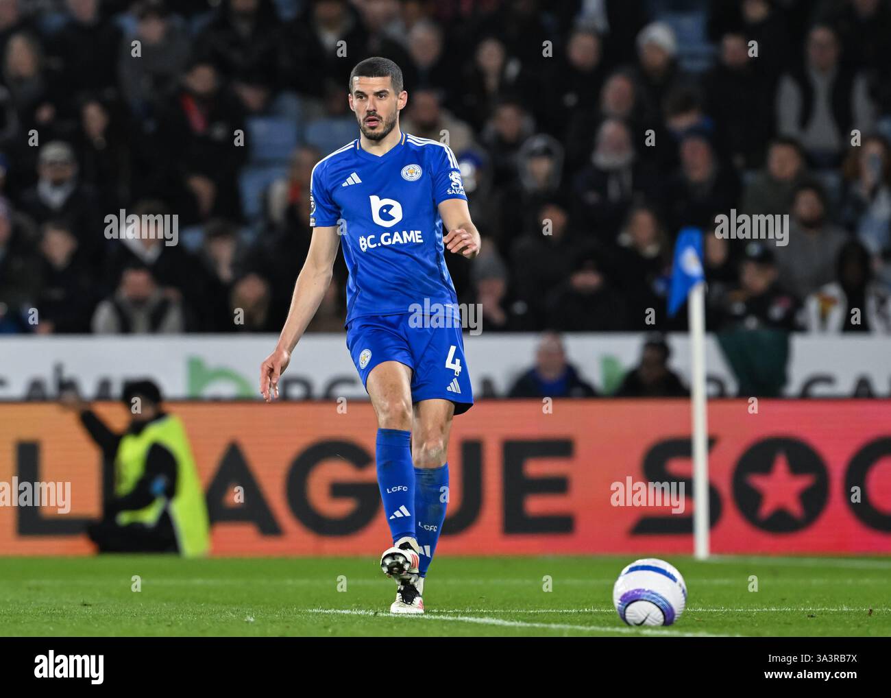 Leicester, UK. 16th Mar, 2025. Conor Coady of Leicester City during the ...