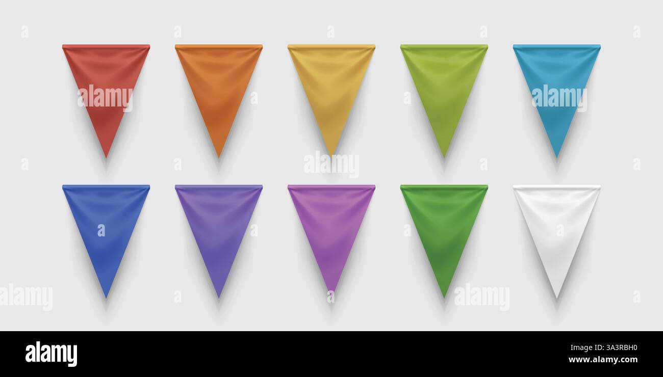 Orange pennant flags Stock Vector Images - Alamy