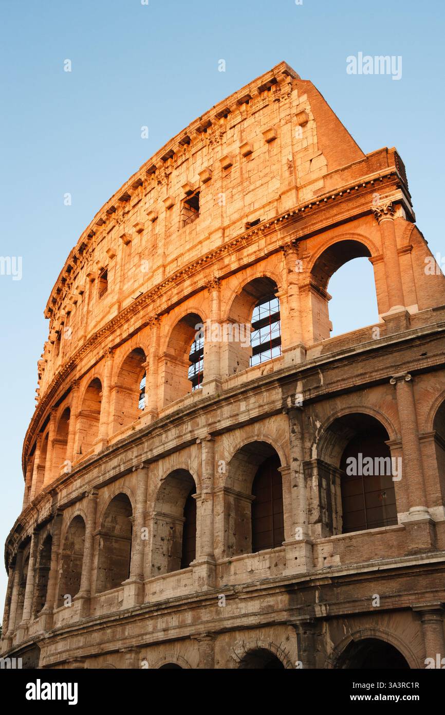 Upper tier of the Colosseum, Rome Stock Photo - Alamy