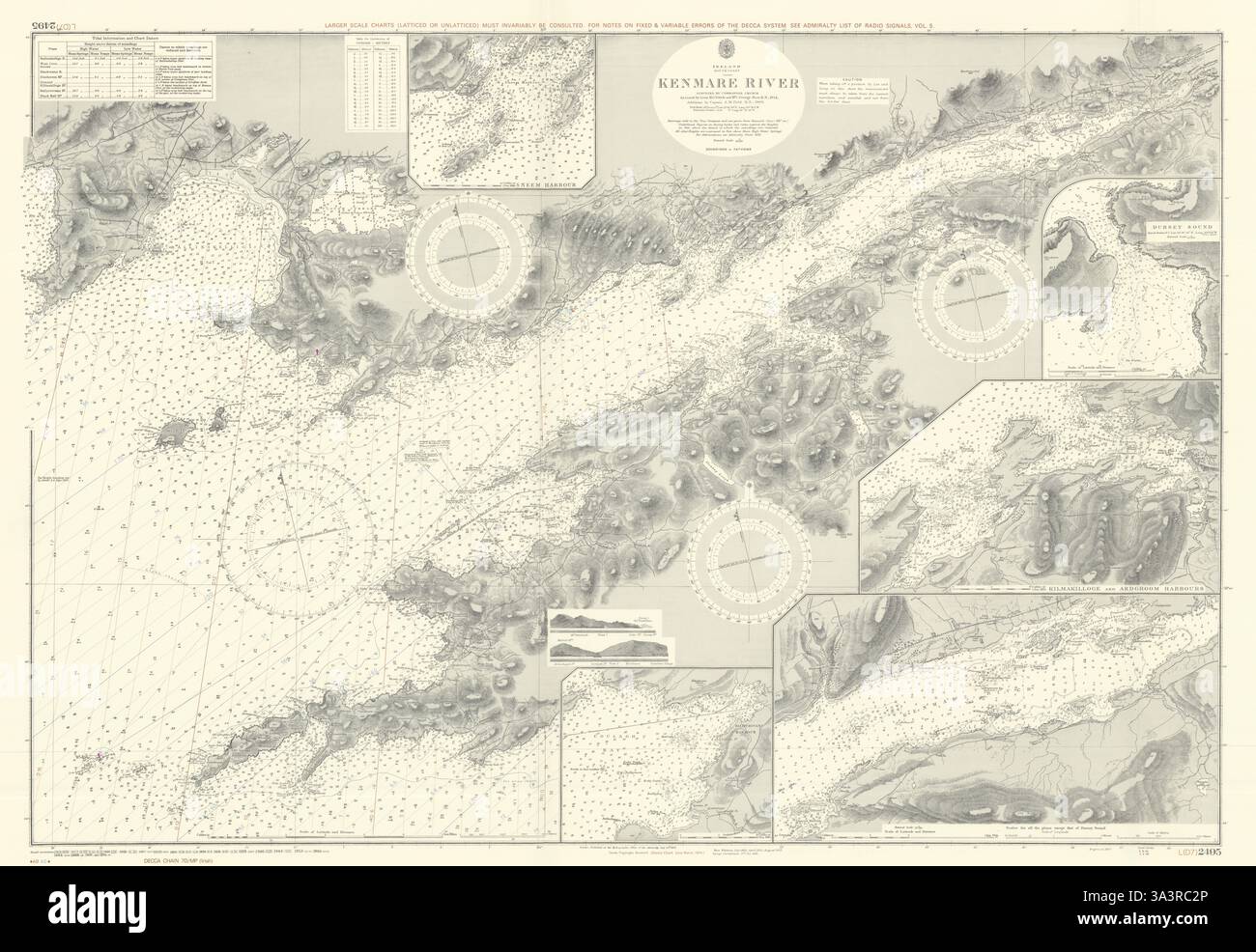 Ireland South Coast - Kenmare River. Admiralty chart #2495. 1857 (1974 ...