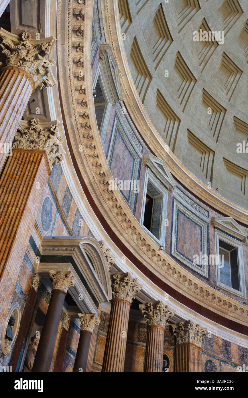Interior detail of the Pantheon, Rome Stock Photo - Alamy