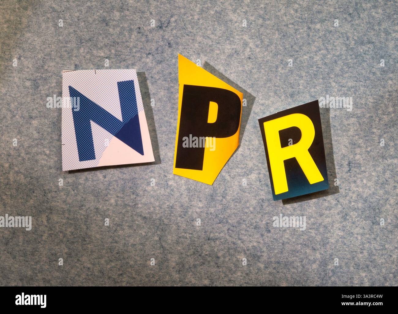 NPR "National Public Radio" using cut-out paper letters in the ransom ...