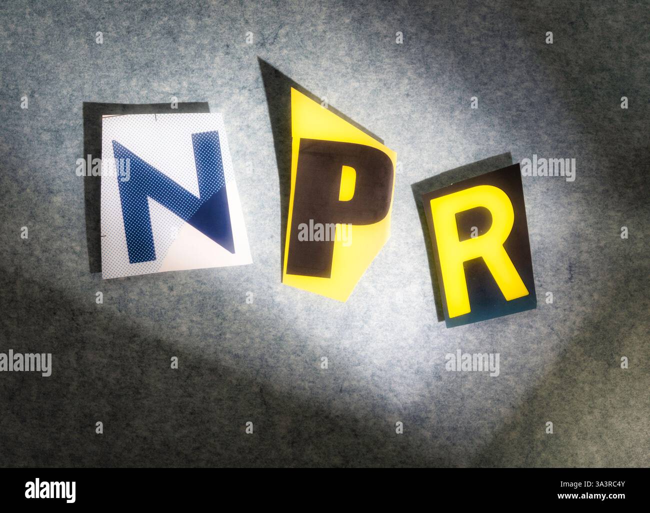 NPR "National Public Radio" using cut-out paper letters in the ransom ...