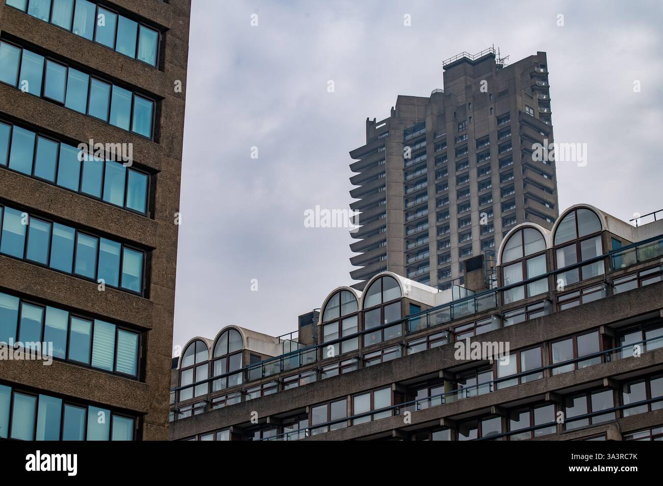 Brutalist architecture of the Barbican Estate, City of London, London ...