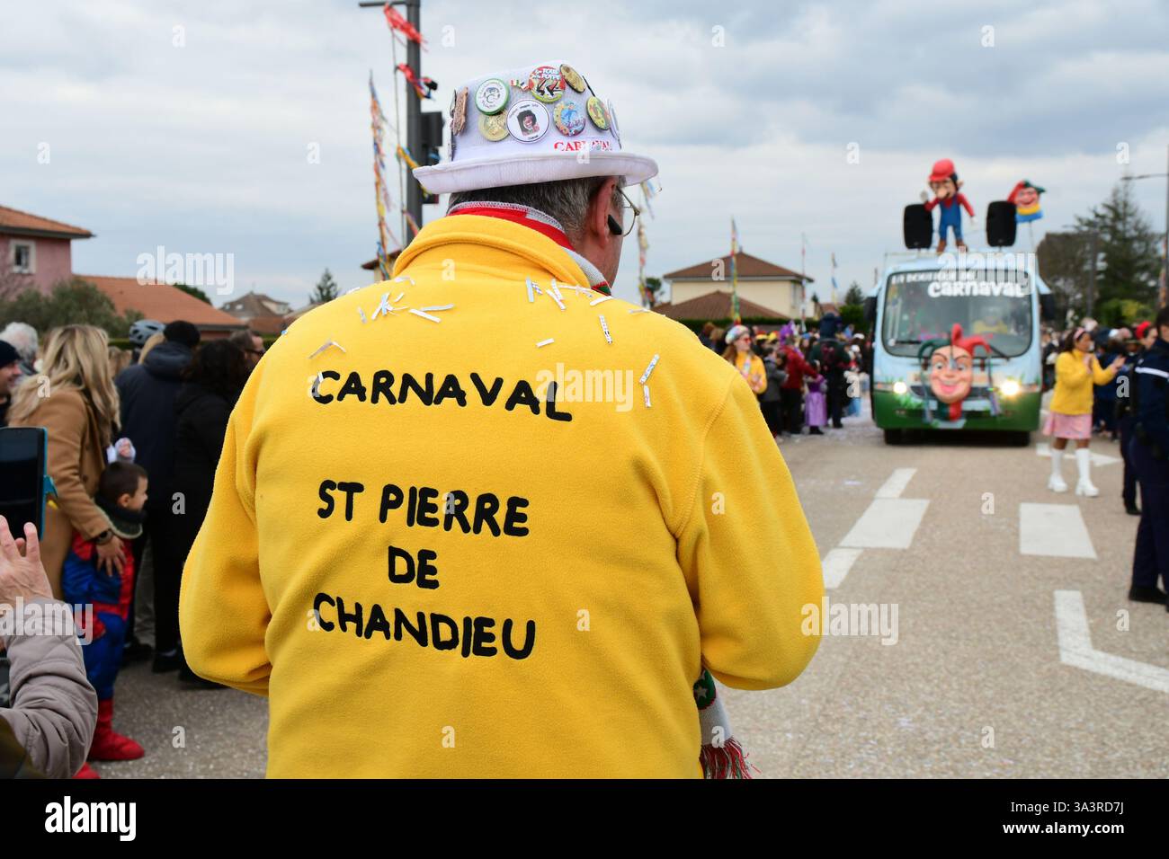 Saint Pierre De Chandieu, France. 16th Mar, 2025. An attendee takes ...