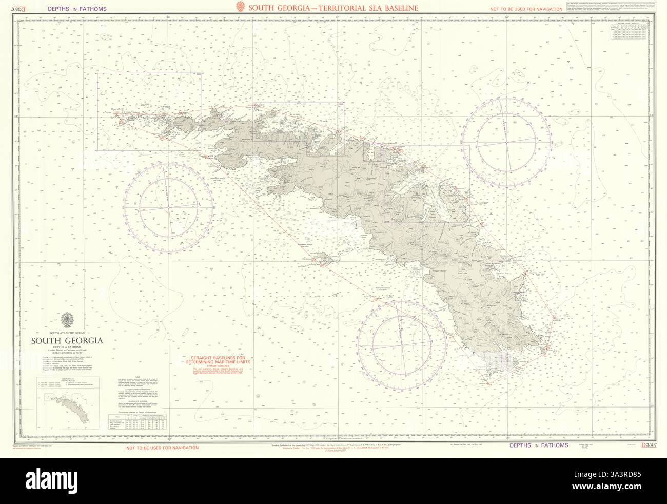 South Georgia - Territorial Sea Baseline. Admiralty sea chart #3597 ...