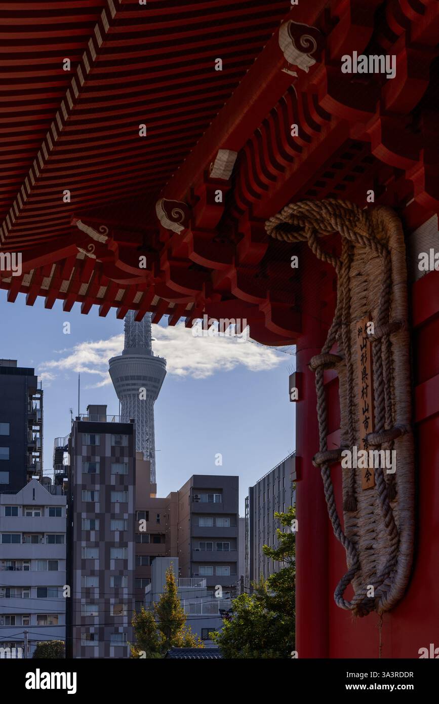 Straw sandals waraji hang on the wall of Senso-ji temple in Asakusa ...