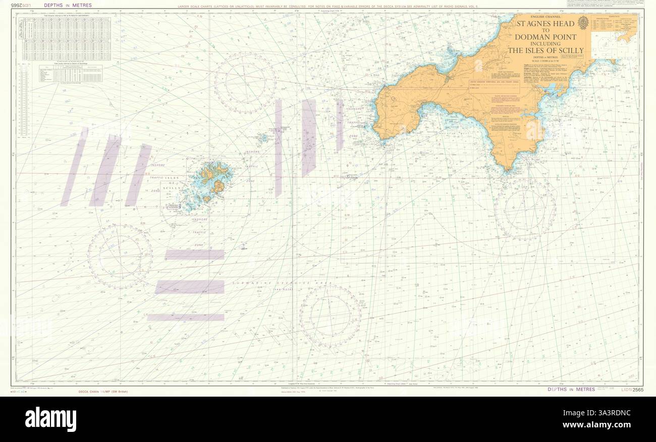 St. Agnes Head-Dodman Pt. Scilly Isles. Admiralty chart #2565. 1978 ...