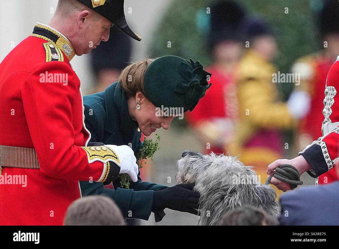 Britain's Kate, the Princess of Wales, joined the Irish Guards' Mascot ...