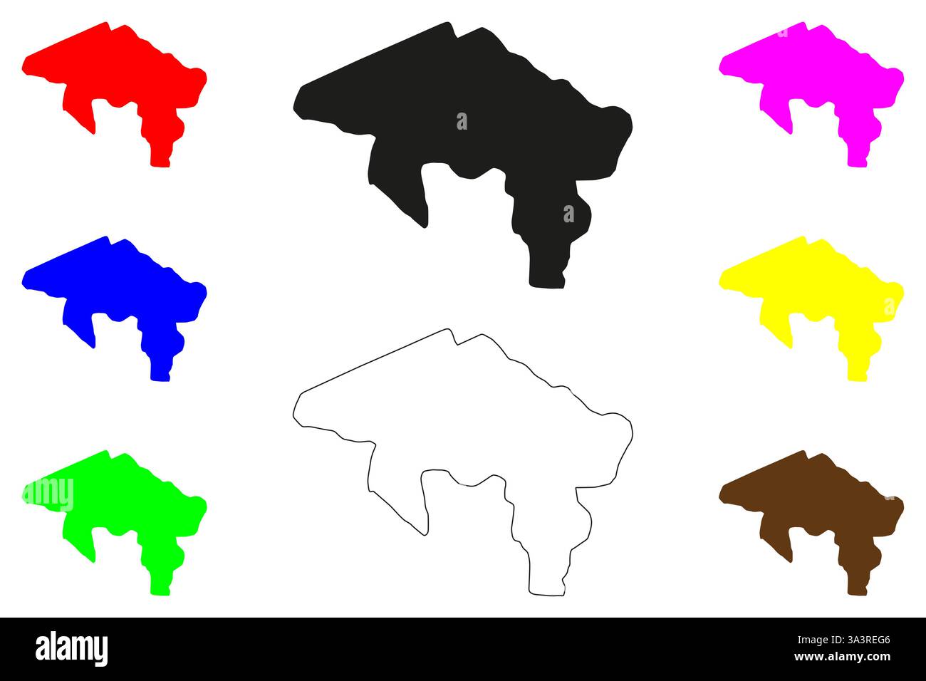 Bhadrak city (Republic of India, State of Odisha) map vector ...