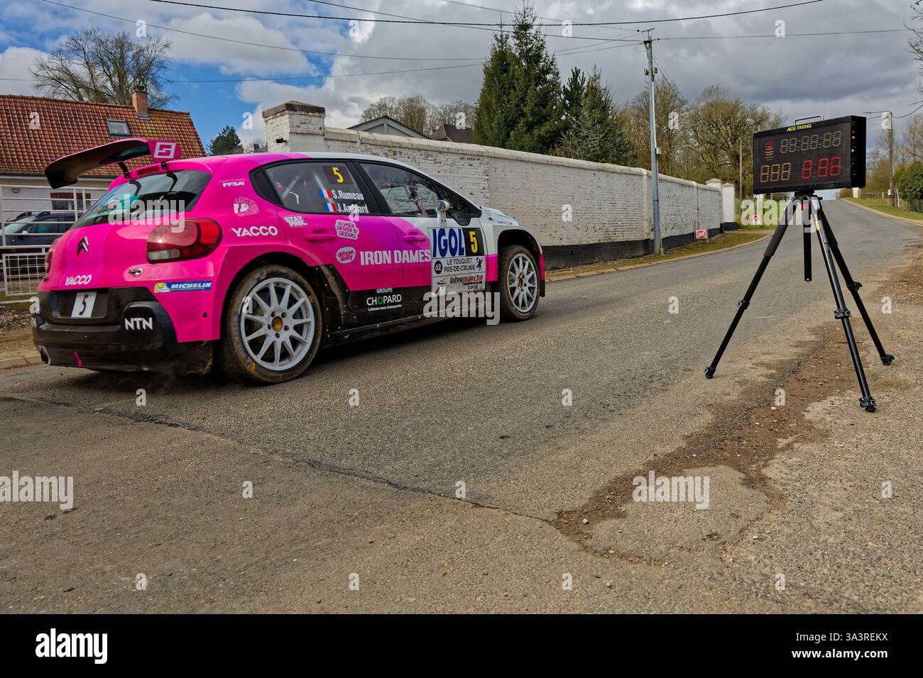 VERCHOCQ, FRANCE, March 14, 2025 : French woman driver Sarah Rumeau ...