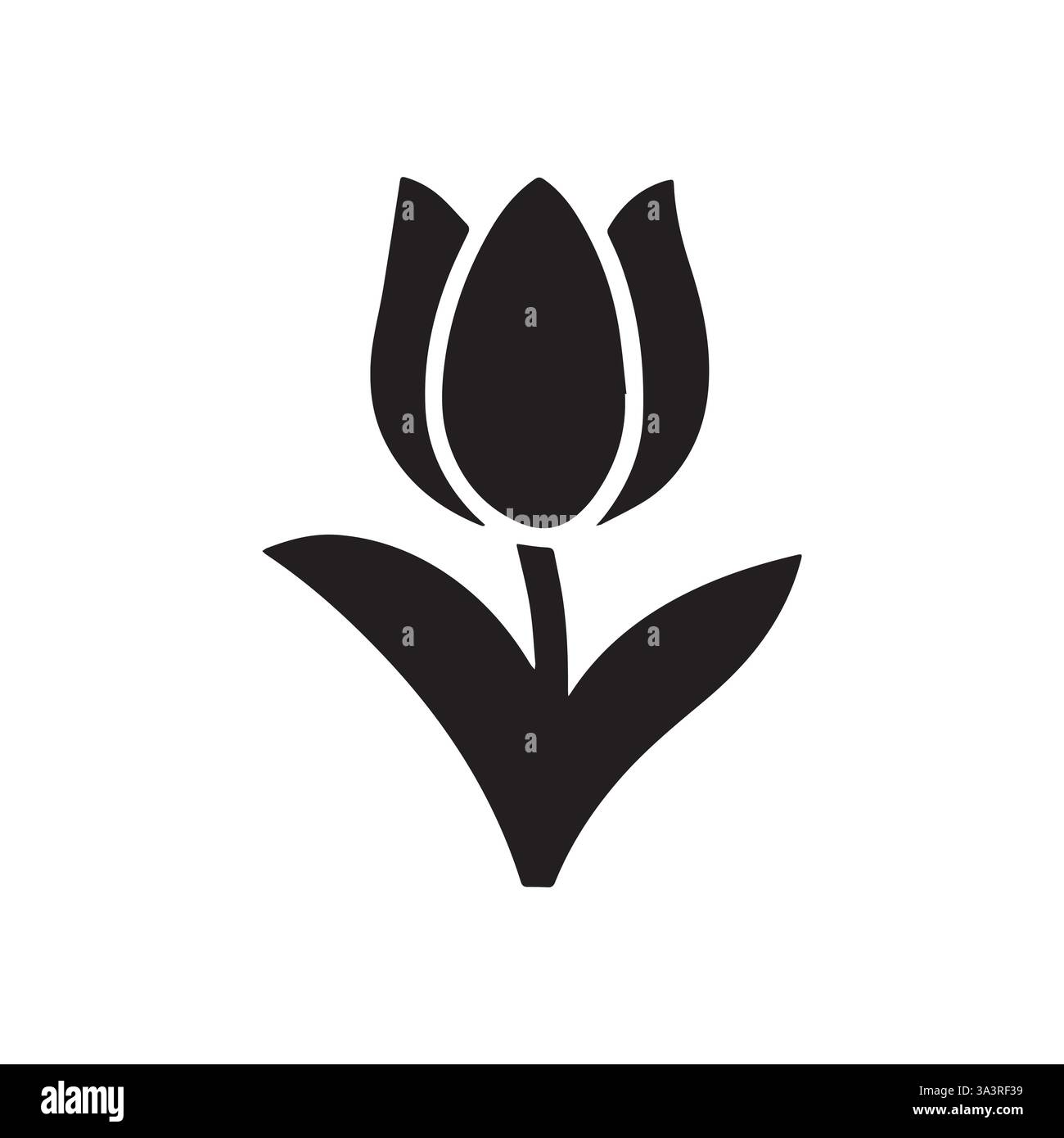 Black Tulip Icon Design Stock Vector Image & Art - Alamy