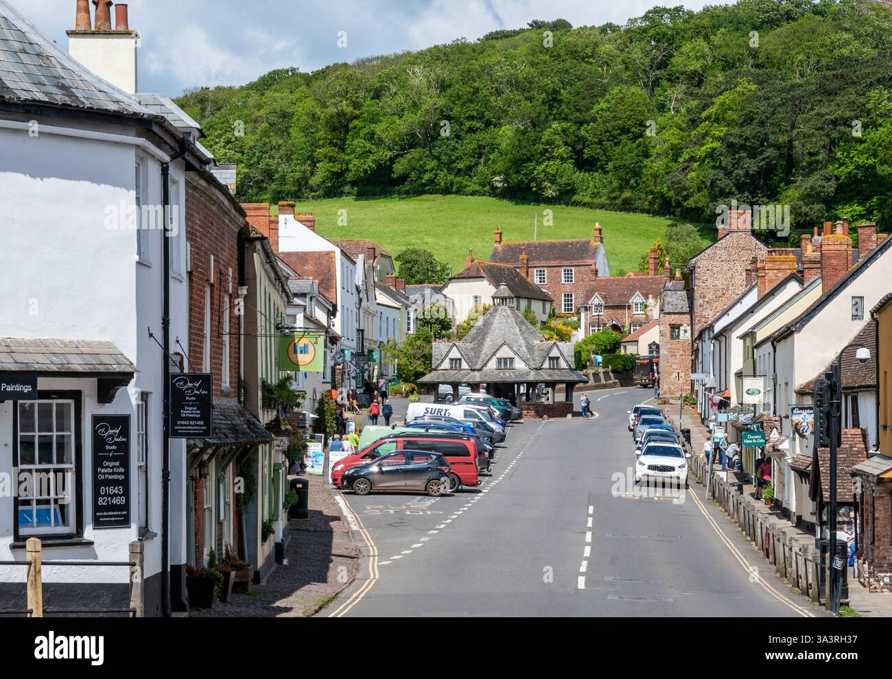 Dunster village in the beautiful county of Somerset, England, UK Stock ...