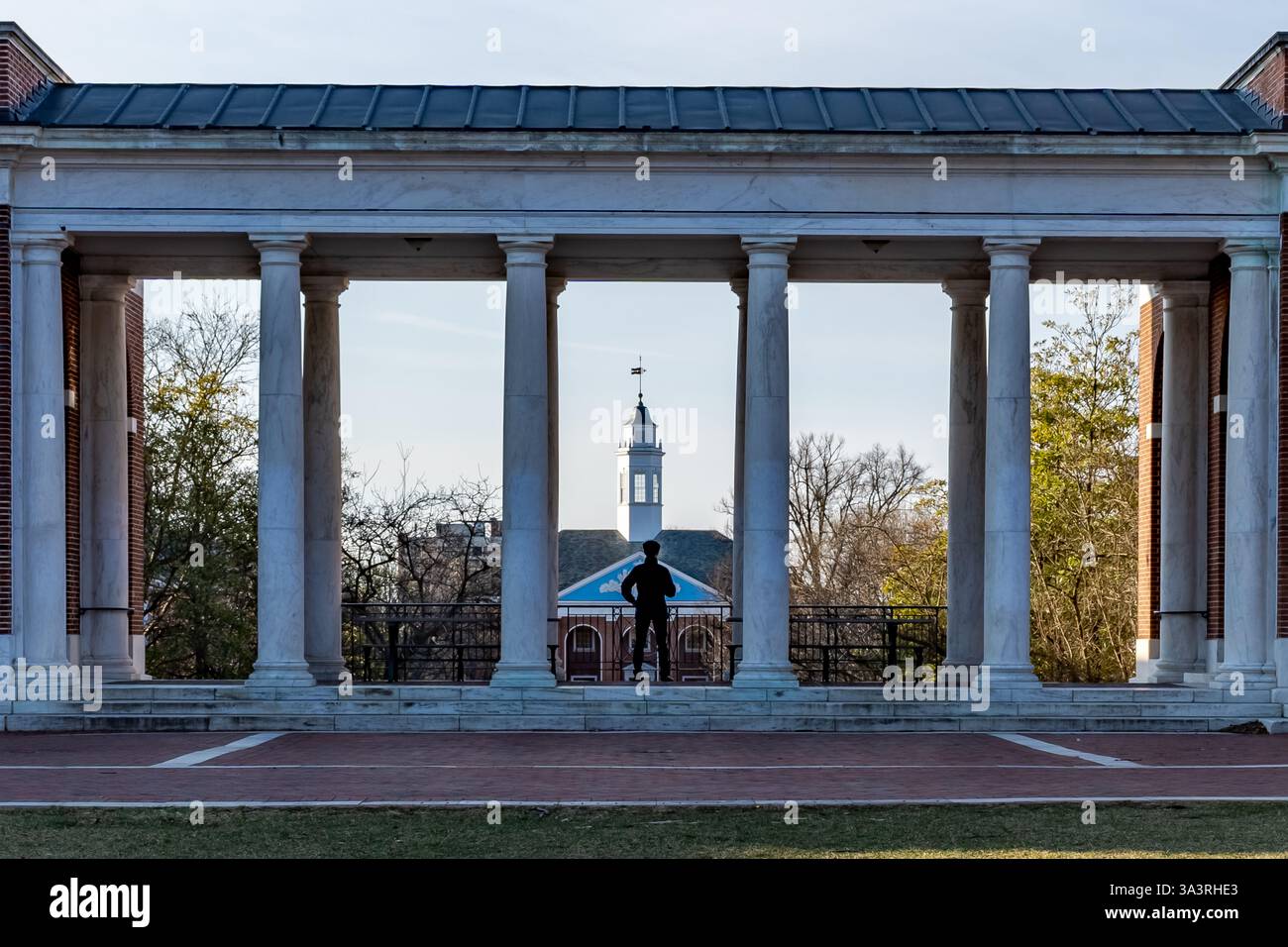 Baltimore, Maryland, USA - 2025-03-09: Dark outline of an unknow person ...